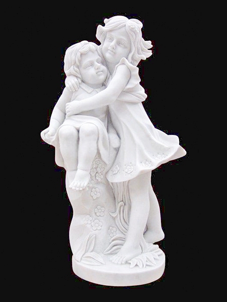 Baby Sister and Brother Hugging Stone Statue DSF-EB11 - Danang ...